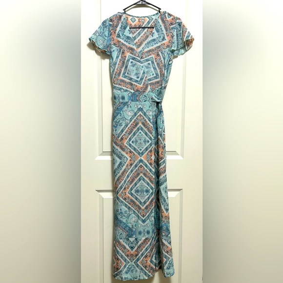 Dresses | Open Front Wrap Maxi Dress | Poshmark